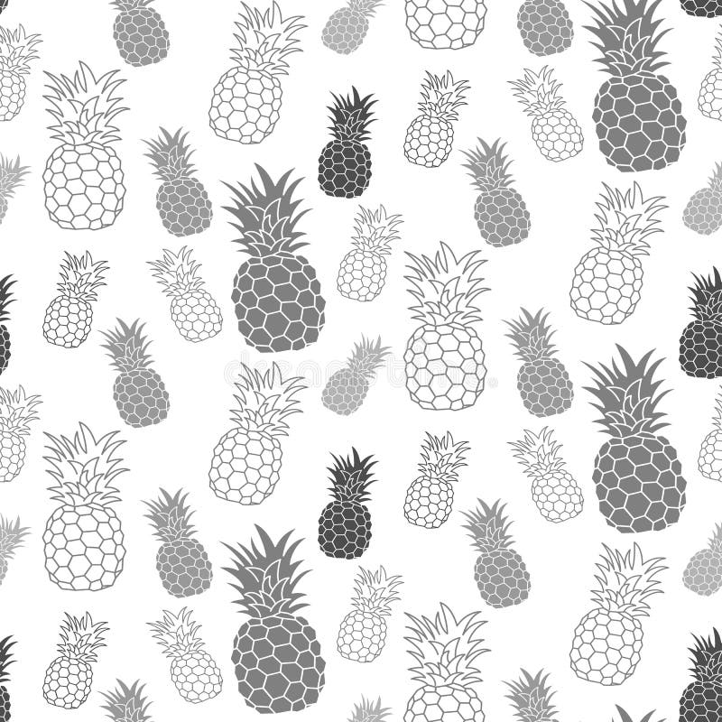 Pineapple Seamless Pattern, Hand Drawn. Textile Print for Apparel ...
