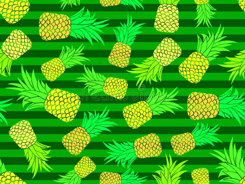 Tropical Pineapple Repeat Prints Stock Illustrations – 211 Tropical Pineapple Repeat Prints ...