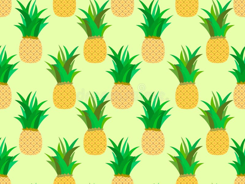 Pineapple Seamless Pattern. Summer Fruit Pattern. Pineapple Fruit ...