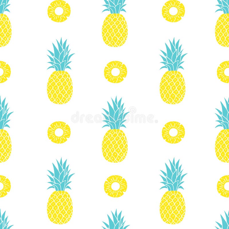 Pineapple Seamless Pattern. Stock Vector - Illustration of pineapple ...