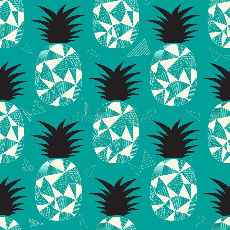 Pineapple Seamless Pattern Vector Illustration Stock Vector ...