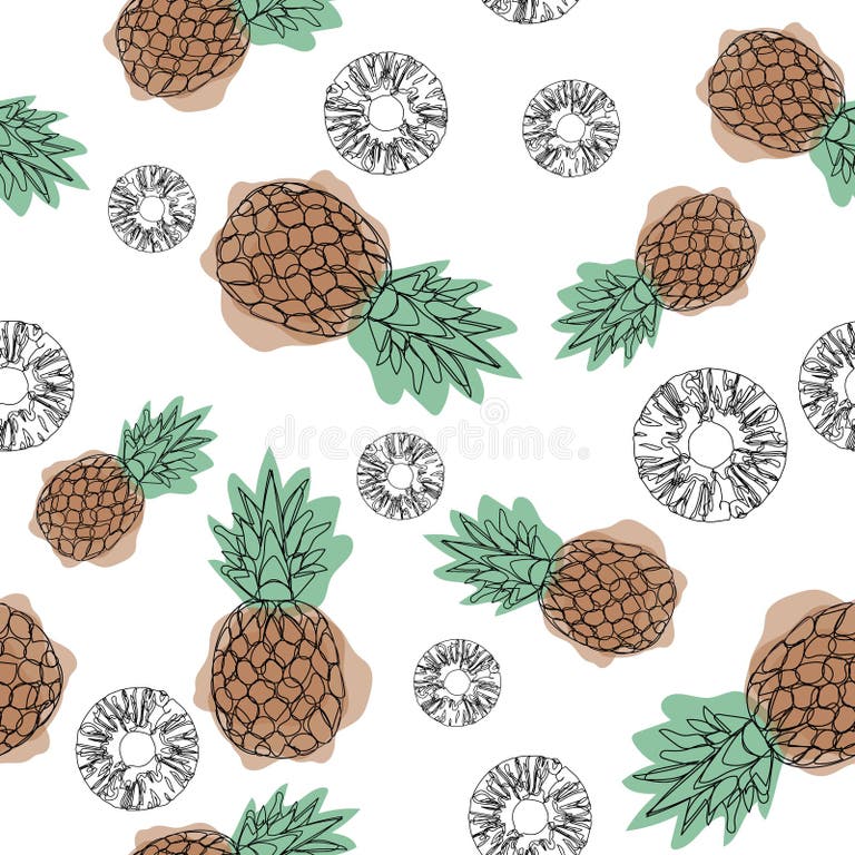 Pineapple Line Background Stock Illustrations – 7,527 Pineapple Line ...