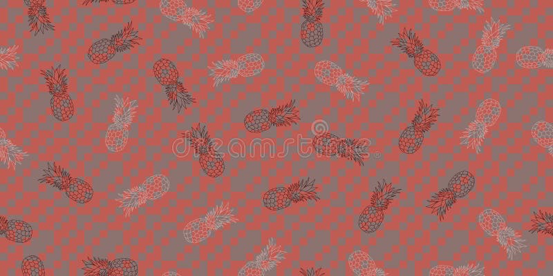 Pineapple Seamless Vector Repeat Pattern Stock Vector - Illustration of fresh, pattern: 294606237