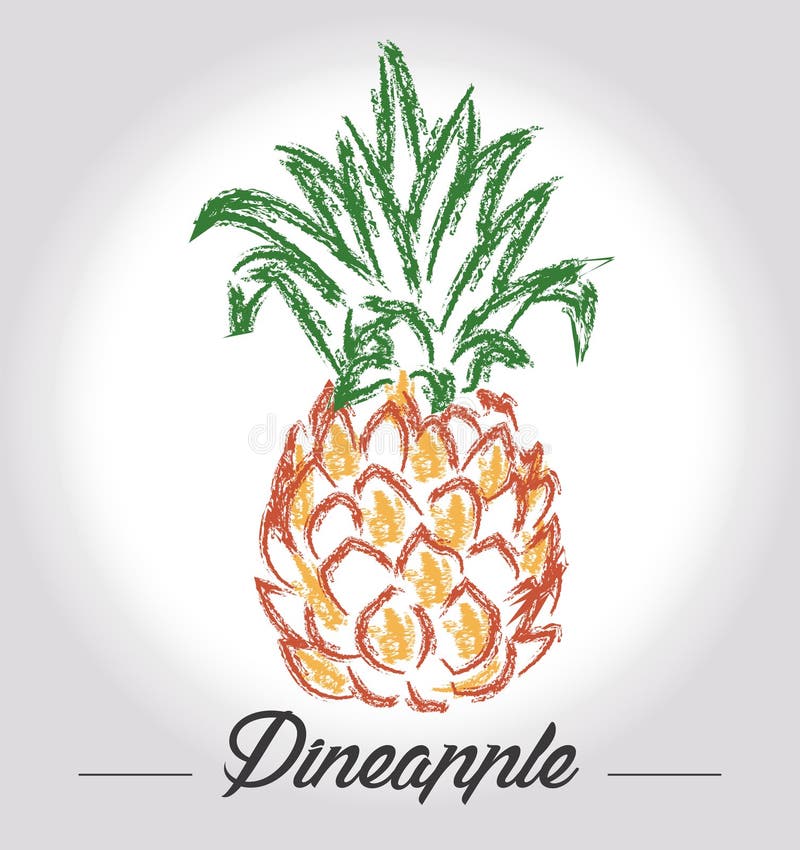 Pineapple sketch . stock vector. Illustration of sketch - 281690220
