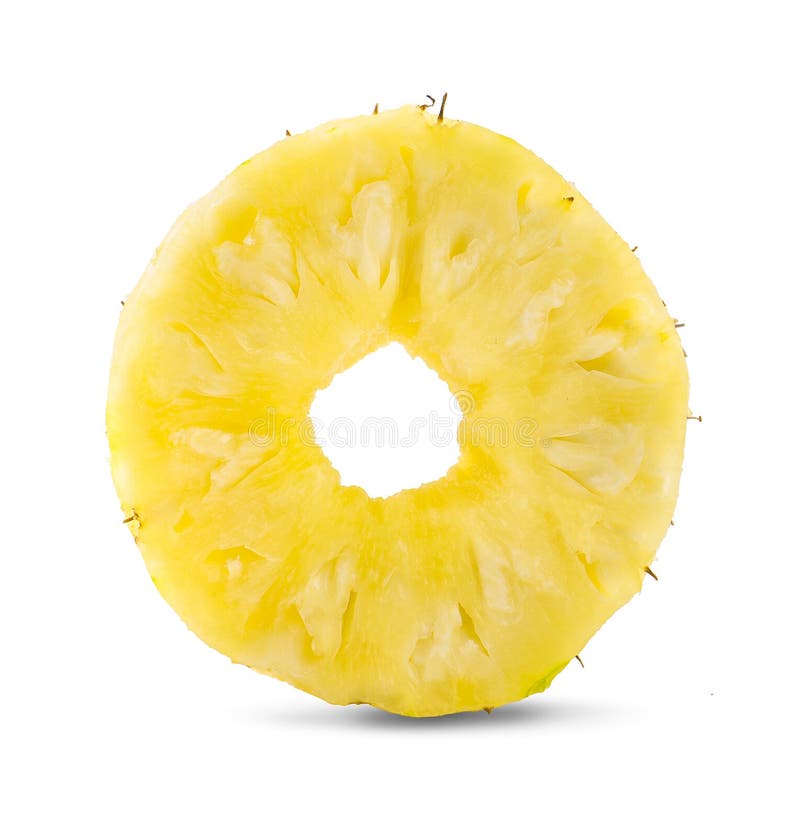 Pineapple Slice an Isolated. Pineapple Ring on White Background Stock ... Pineapple Slice an Isolated. Pineapple Ring on White Background Stock ...