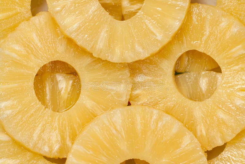 Pineapple Slices As Background Stock Image - Image of yellow, ripe ...