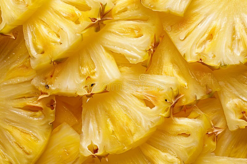 Pineapple Slices Fruit Texture Illustration. Generative AI Stock ...