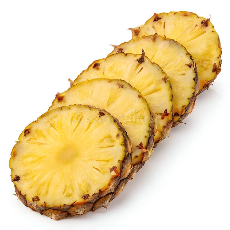Pineapple Slices Side View stock illustration. Illustration of organic ...