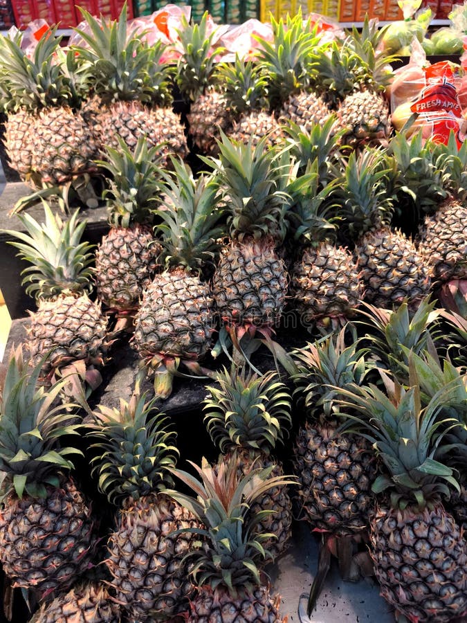 Pineapple Sold at Hypermarket and Grocery Shop Stock Photo - Image of sold, pineapple: 355742770