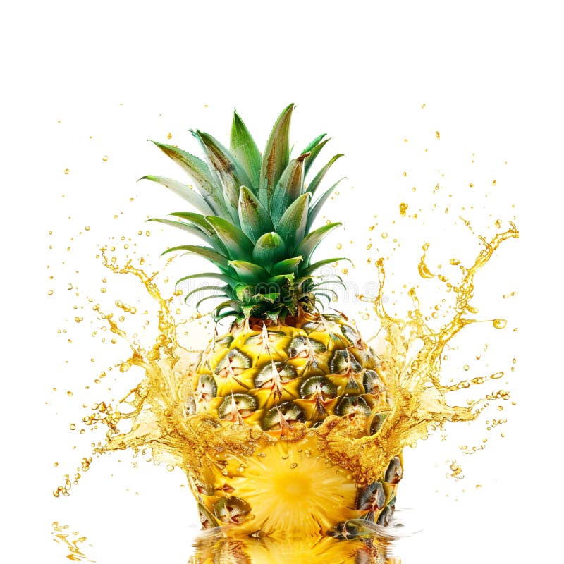 Pineapple Splash on Transparent Background - Ai Generated Stock ...