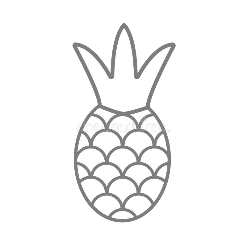 Pineapple Symbol Icon. Tropical Exotic Fruit Simple Line Vector Icon ...