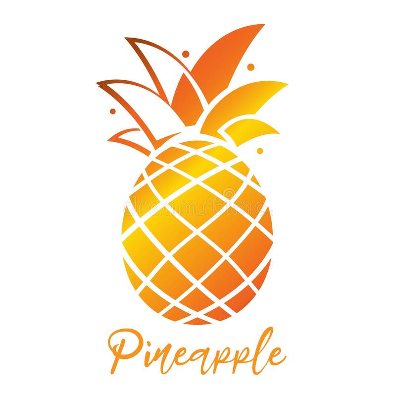 Pineapple Tropical Fruit Vector Icon Stock Vector - Illustration of ...