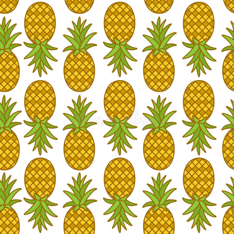 Pineapple.Vector Seamless Pattern Stock Vector - Illustration of fabric ...