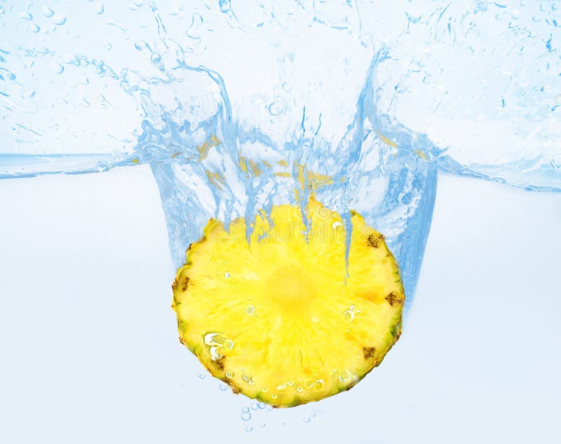 Pineapple in the water stock image. Image of ripe, liquid - 13172393