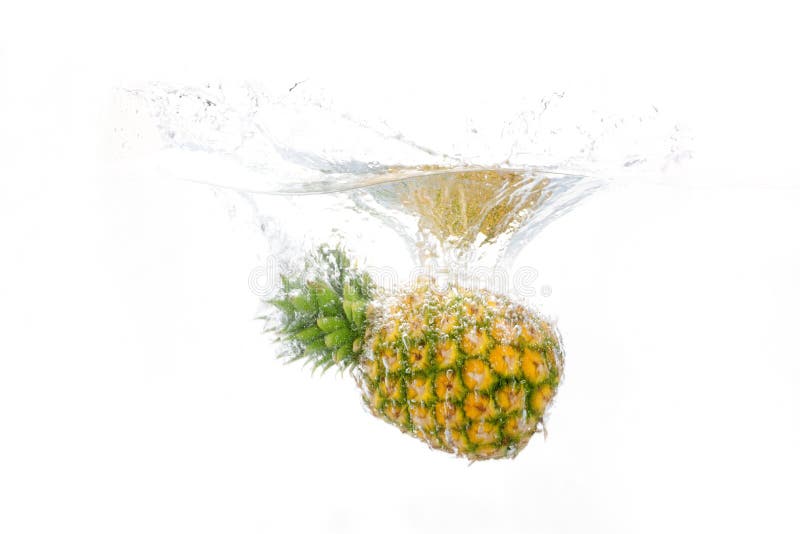 Pineapple in water stock image. Image of nature, food - 7473923