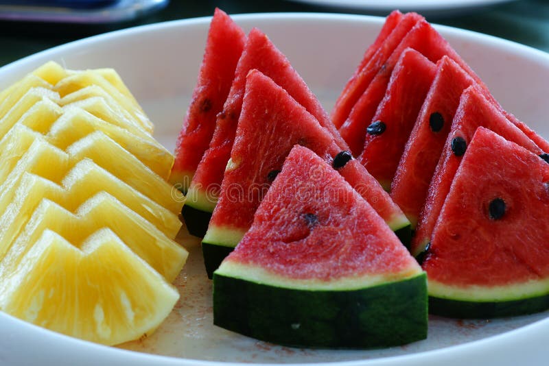 Pineapple and watermelon stock photo. Image of plate - 61748266 Pineapple and watermelon stock photo. Image of plate - 61748266