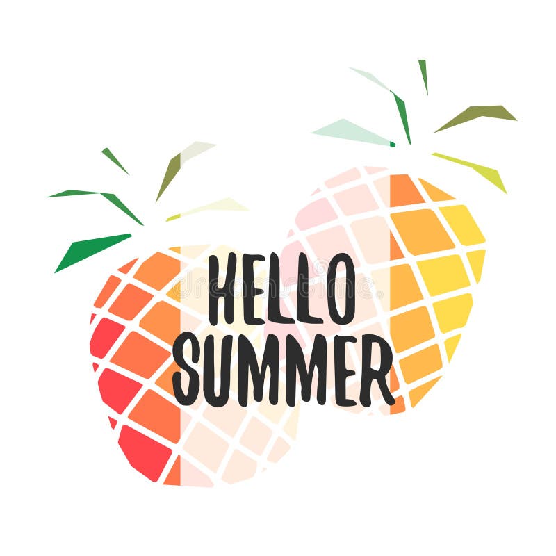 Pineapples with text stock vector. Illustration of party - 86584335