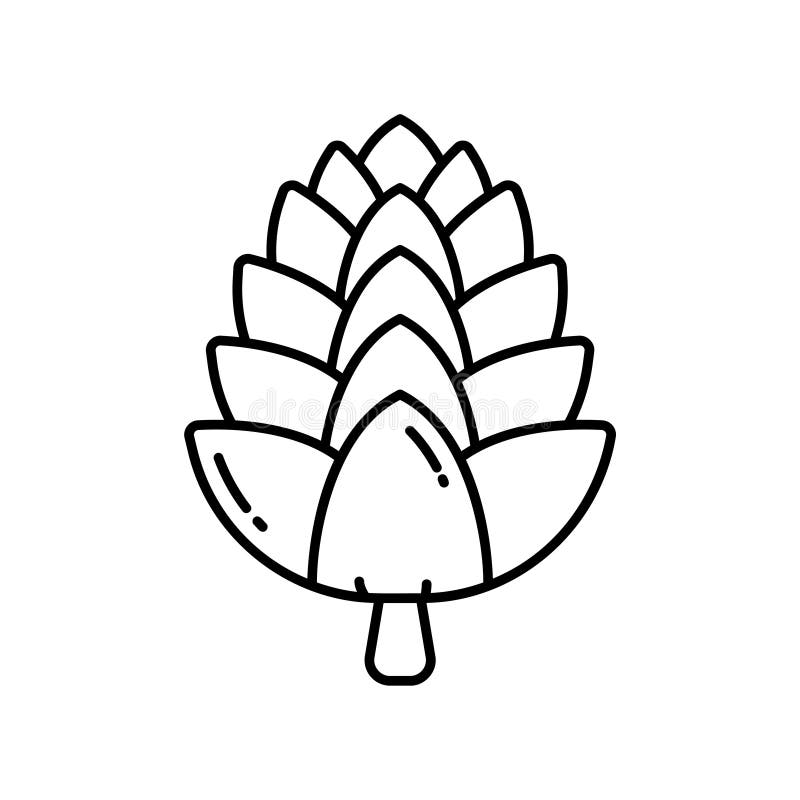 Pinecone icon stock vector. Illustration of white, holiday - 258510976