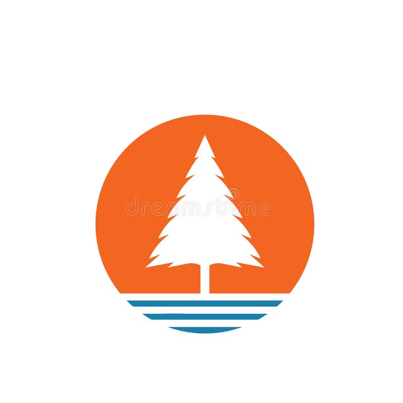 Pines Tree Vector Illustration Design Stock Vector - Illustration of ...