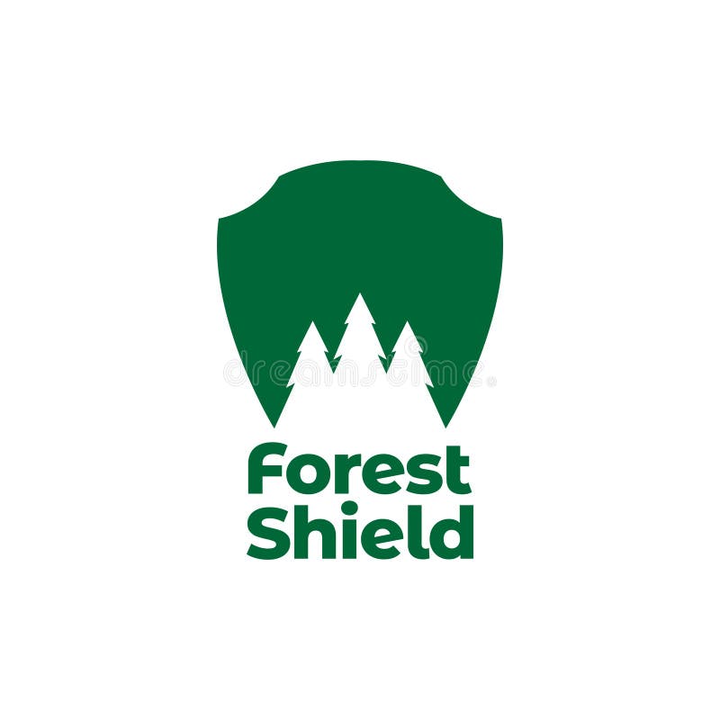 Forest shield stock vector. Illustration of shield, design - 101438951