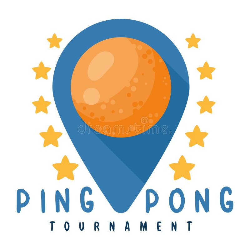 Ping pong ball emblem stock vector. Illustration of table - 248283214