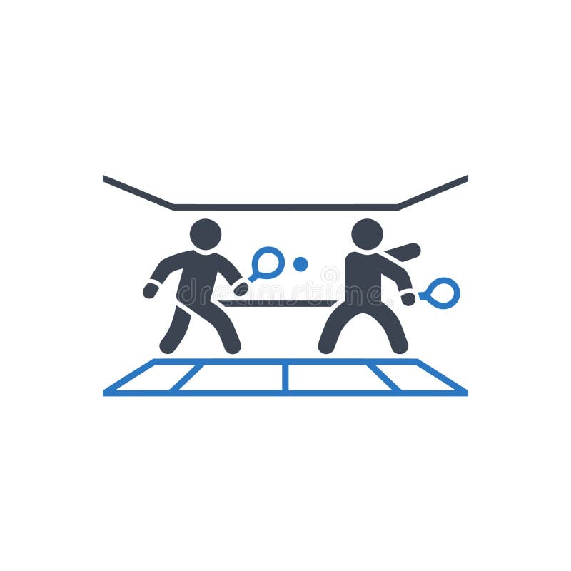 Ping Pong Doubles Icon stock vector. Illustration of action - 374474327