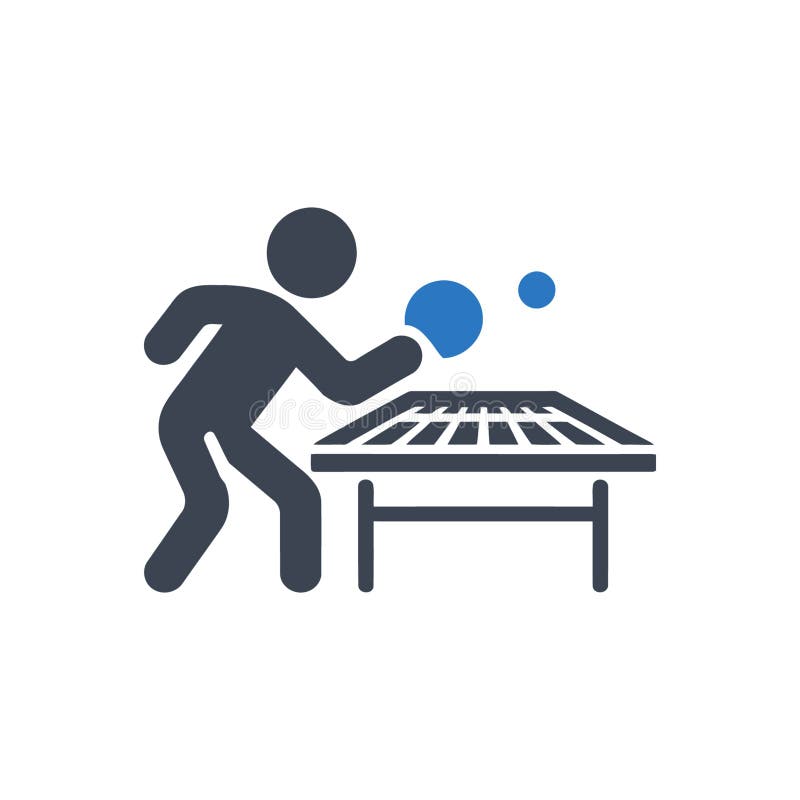 Ping Pong Icon stock vector. Illustration of athlete - 374474324