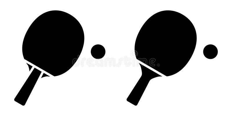 Ping-pong Icon Set Basic Simple Design. Vector Stock Illustration ...