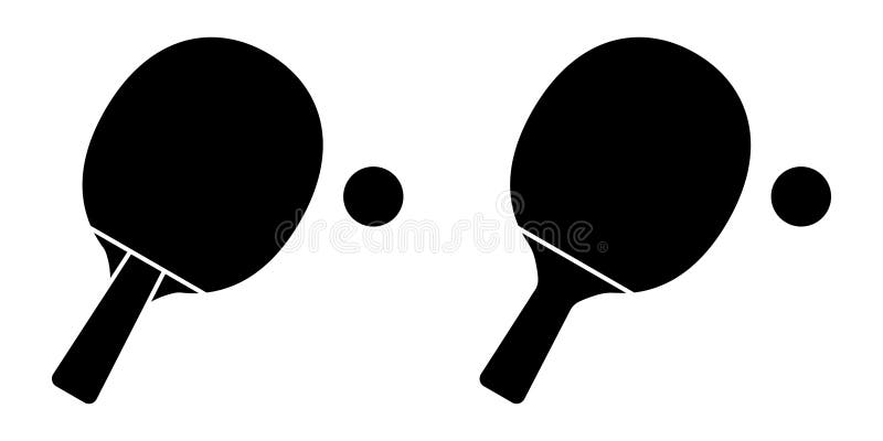 Ping-pong Icon Set Basic Simple Design. Vector Stock Illustration - Illustration of pong, ping ...