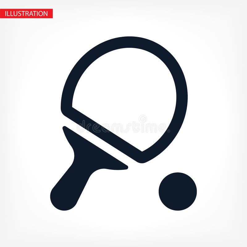 Ping Pong Icon in Trendy Flat Style Isolated on White Background. Sport ...