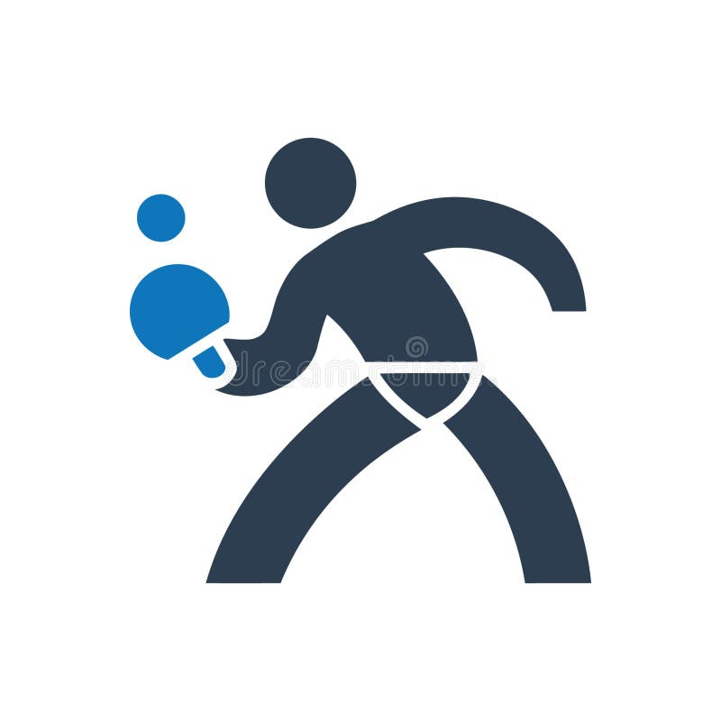 Ping Pong Icon stock illustration. Illustration of player - 375316951