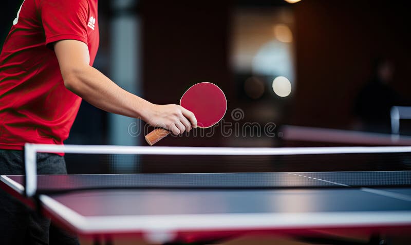 The Ping Pong Master: a Man S Triumph on the Table Stock Illustration ...