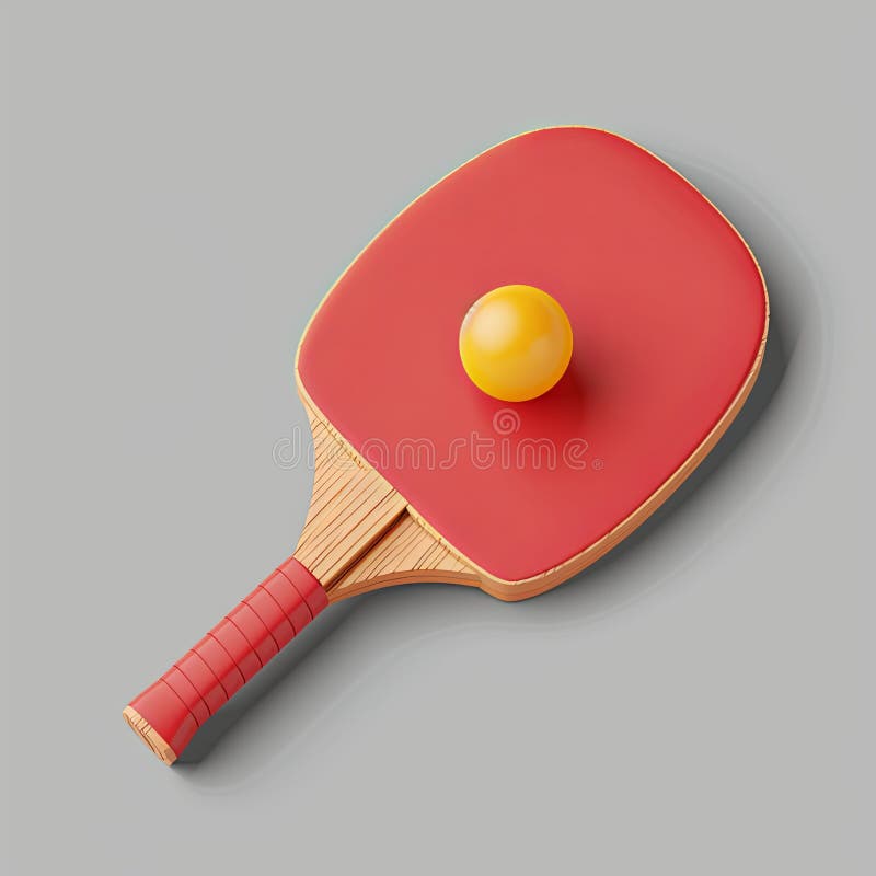 A Ping Pong Paddle with a Ball Stock Vector - Illustration of paddle ...