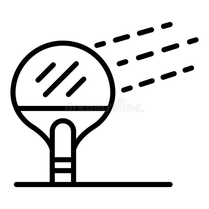 Ping Pong Paddle Icon, Outline Style Stock Vector - Illustration of ...