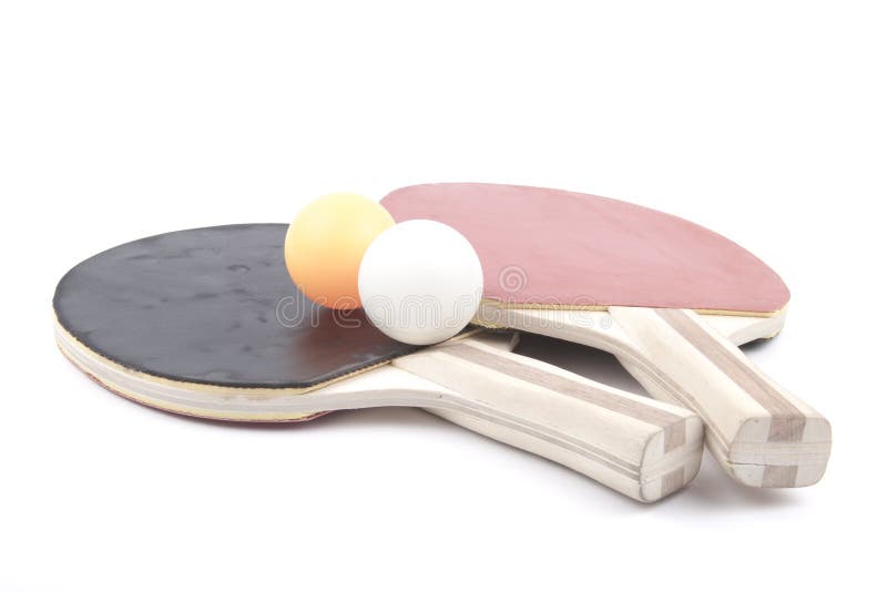 Two Ping Pong Paddles W/ Ball Stock Image - Image of challenge, match ...