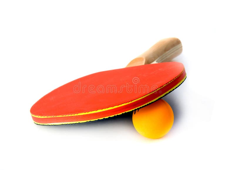 Ping-pong racket with ball stock image. Image of closeup - 8460449