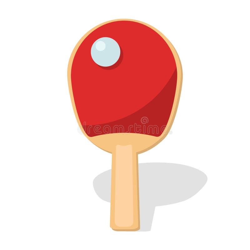 Ping Pong Racket with Ball Icon Vector Illustration Design Stock Vector ...
