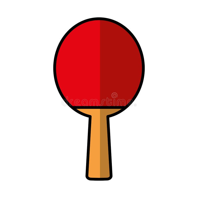 Ping Pong Racket Isolated Icon Stock Vector - Illustration of vector ...