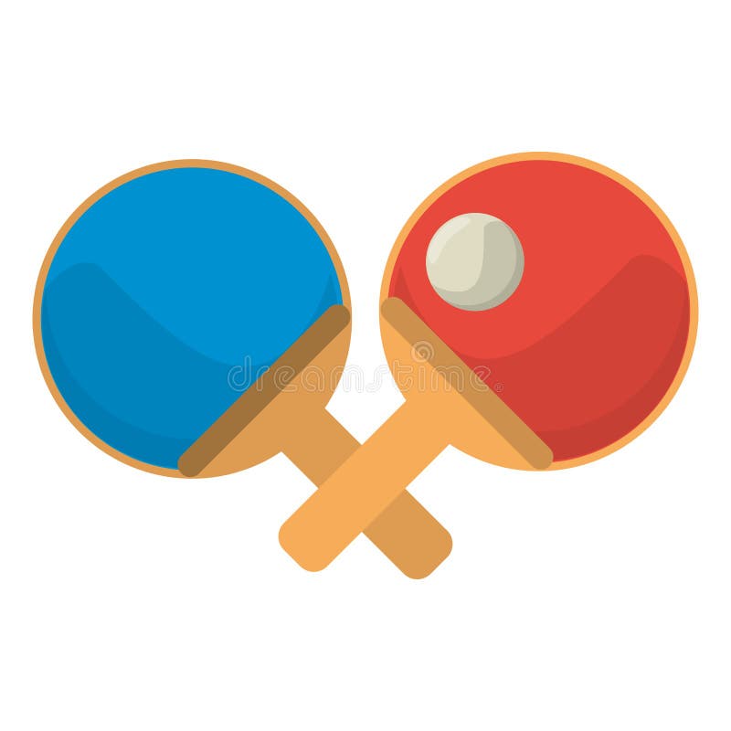 Ping Pong Rackets with Ball Stock Vector - Illustration of classic ...