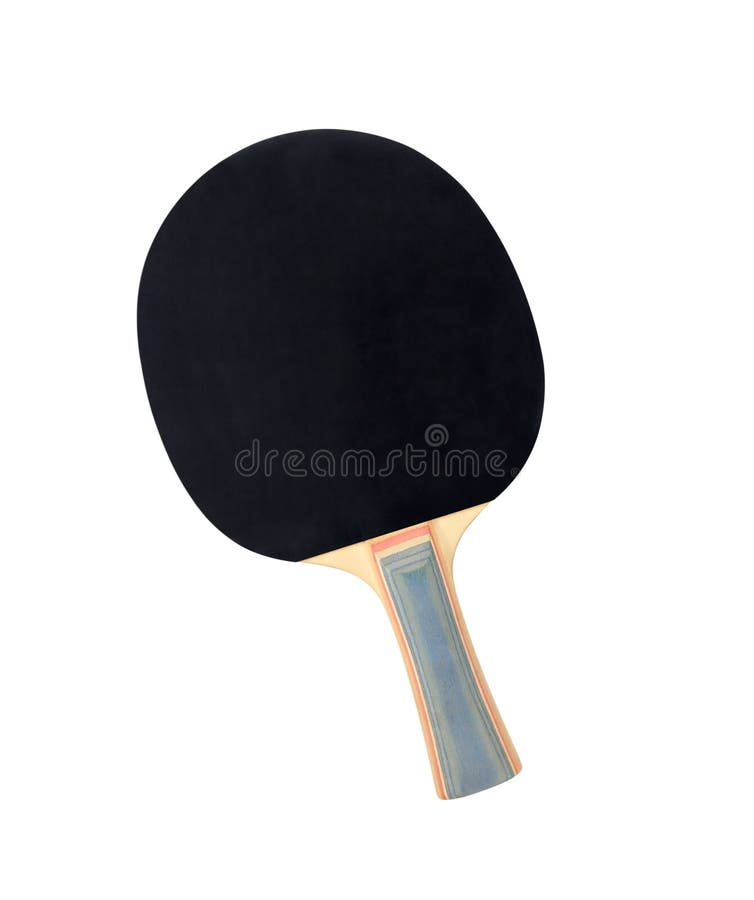 Ping Pong Paddle Isolated on White Stock Image - Image of play, handle ...