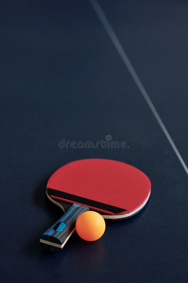 Ping Pong Raket and Ball stock image. Image of game - 254314345