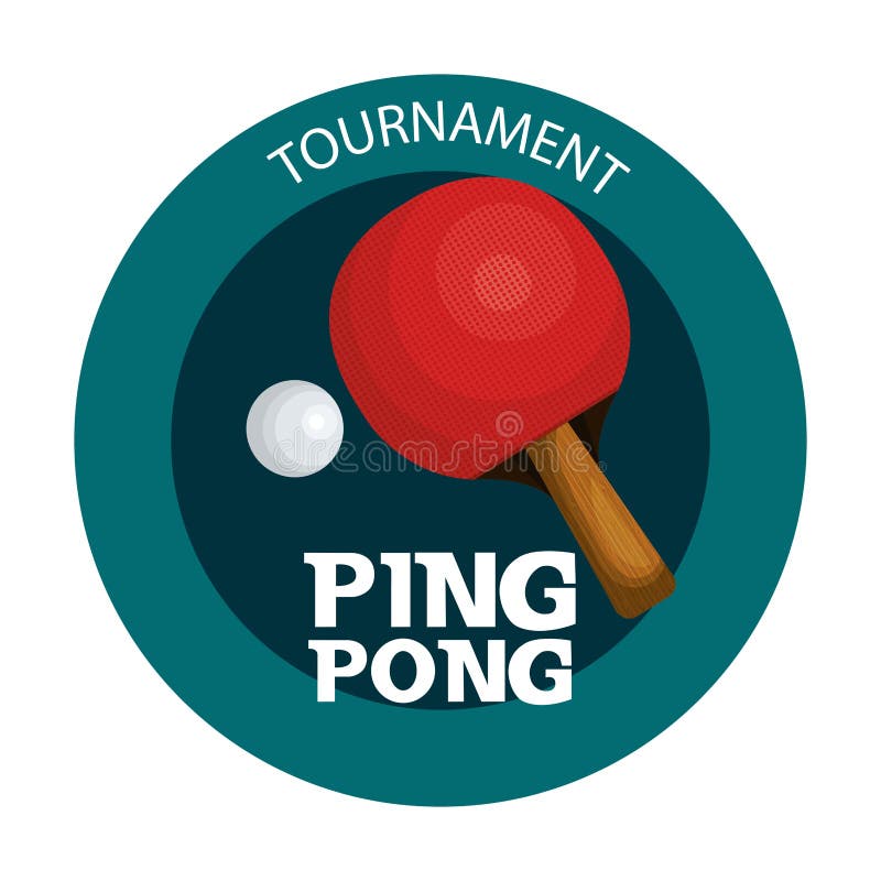 Ping Pong Sport Emblem Icon Stock Illustration - Illustration of game ...