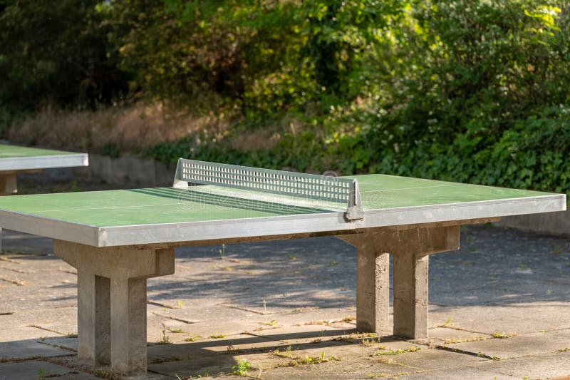 Ping Pong Table in a City Park Stock Photo - Image of training, park ...