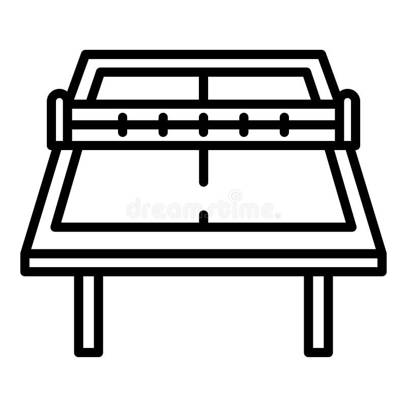 Thin Line Icon. Ping Pong, Table Tennis Player Stock Vector ...