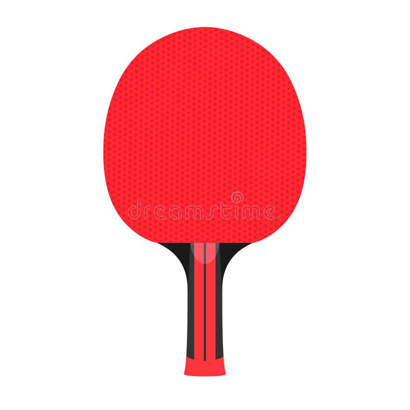 Ping Pong or Table Tennis Racket on White Background. Realistic Style ...