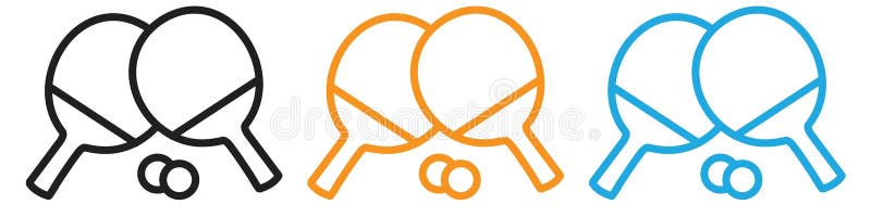Ping-pong, Table Tennis Vector Logo Set Collection for Web App Ui Stock ...