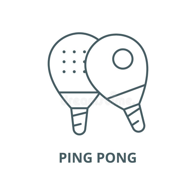 Ping Pong Vector Line Icon, Linear Concept, Outline Sign, Symbol Stock ...