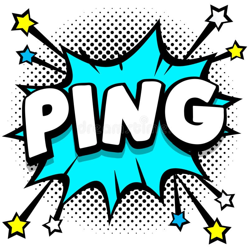 Ping Pop Art Comic Speech Bubbles Book Sound Effects Stock Vector ...