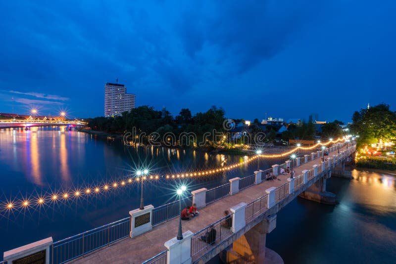 Ping River Viewpoint in Chiang Mai, Thailand Stock Photo - Image of ...