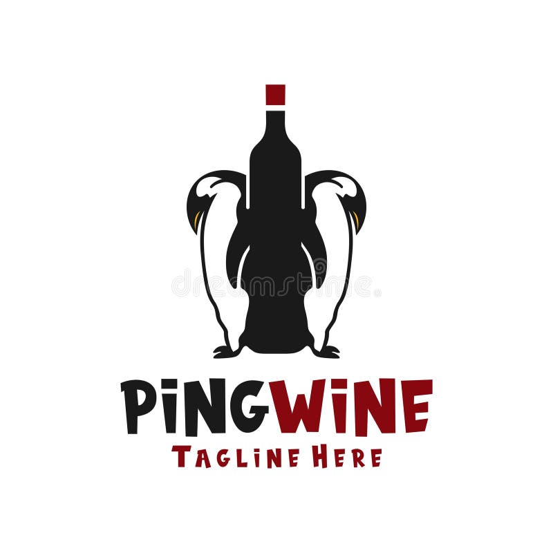 Ping Wine Vector Illustration Logo Stock Vector - Illustration of party, alcohol: 295414785